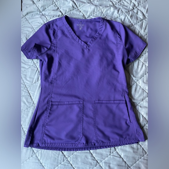 Med Couture | Tops | Med Couture Womens Purple Scrub Top And Jacket ...